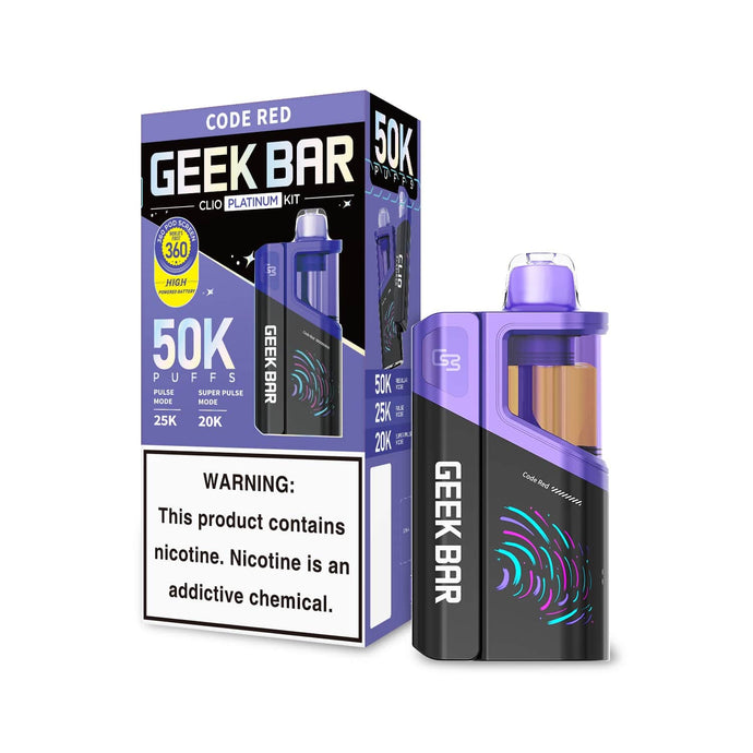 Code Red Geek Bar Clio Platinum 50K Disposable Vape | In Stock